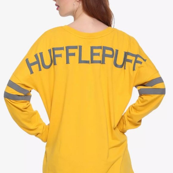 Boxlunch | Tops | Harry Potter Hufflepuff Hype Jersey Gold Grey Xs ...
